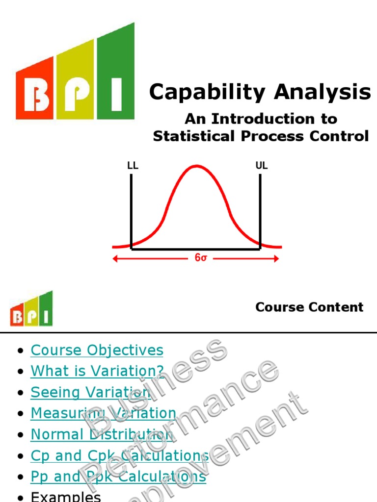 Capability Analysis Pdf Mean Standard Deviation