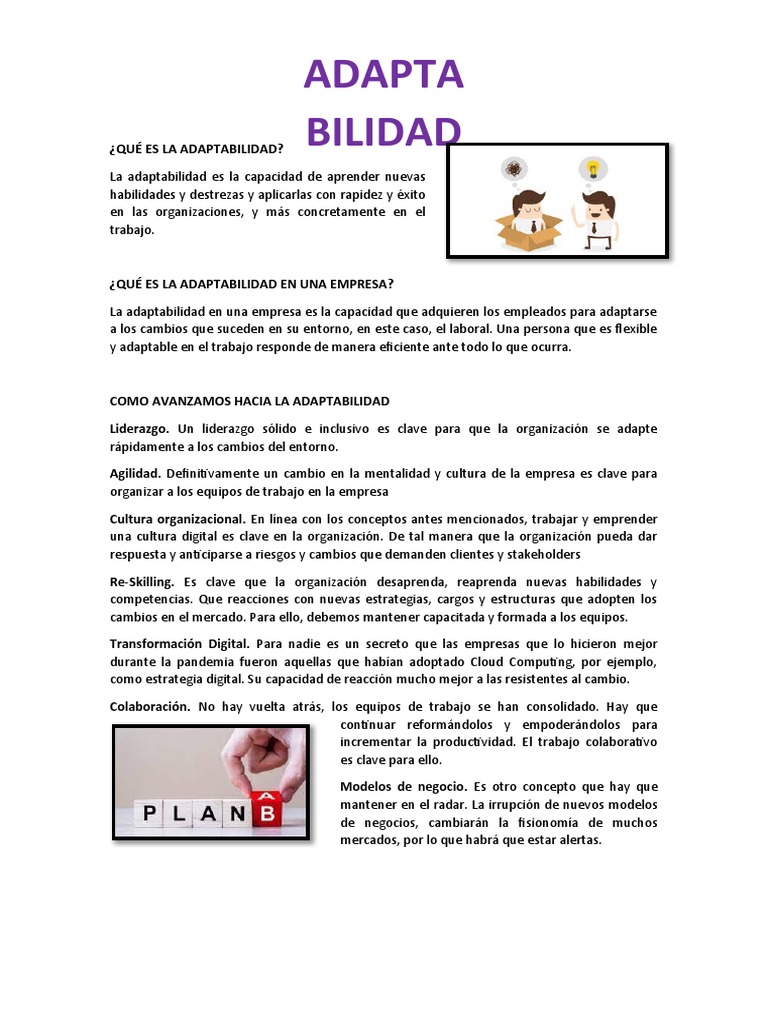 Qué Es La Adaptabilidad | PDF