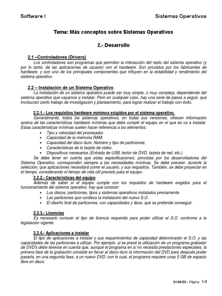Sistemas Operativos III | Descargar gratis PDF | Archivo de computadora | Sistema operativo