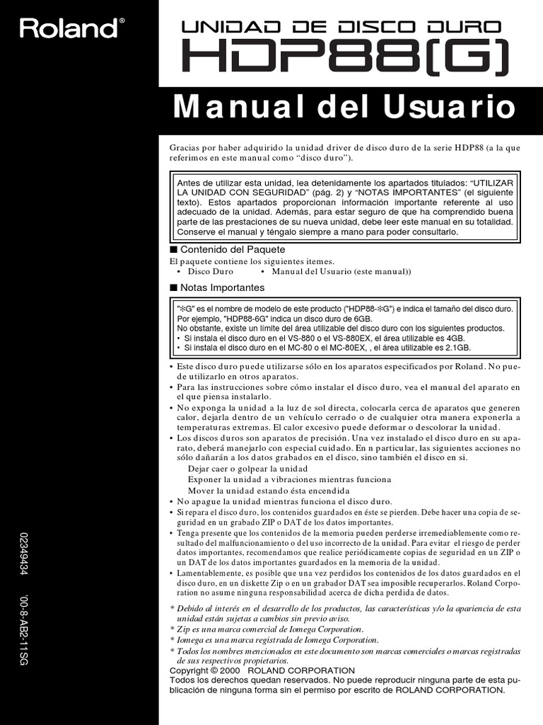 HDP-88 (G) | PDF | Disco duro | Tornillo
