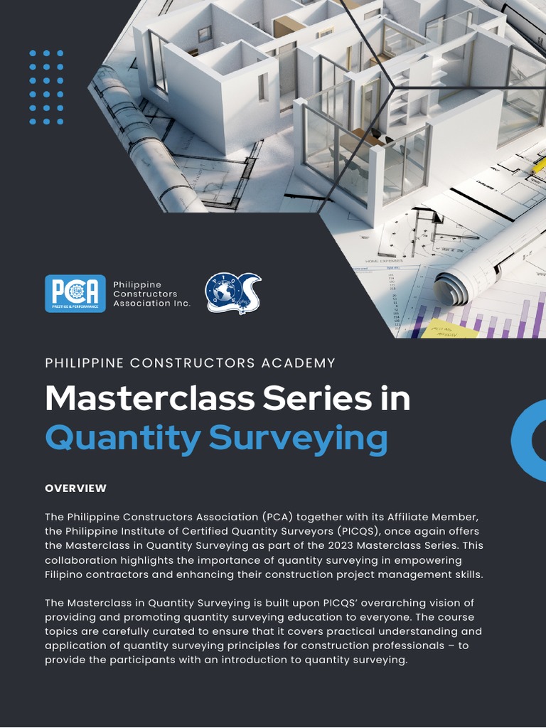 Masterclass in Quantity Surveying Batch 3 Briefer | PDF | Procurement | Surveying