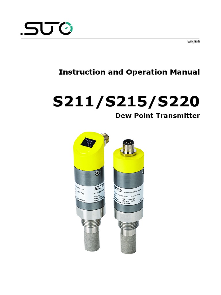 S211-S215-S220 - Dewpoint SUTO | PDF | Manufactured Goods | Electronics