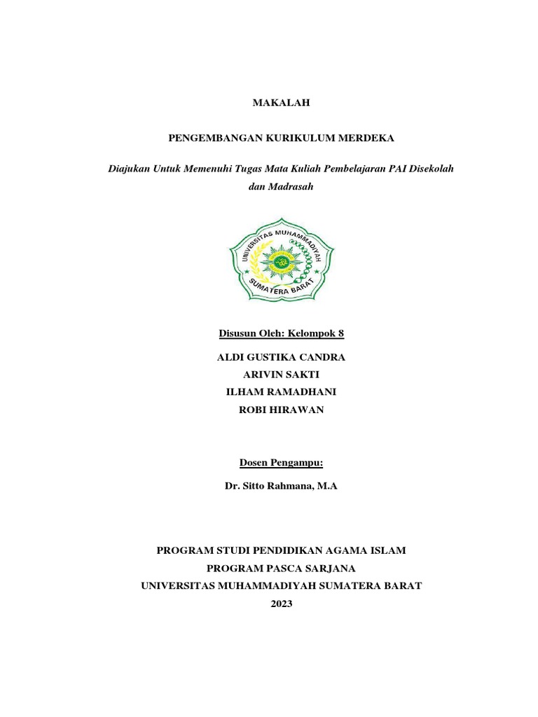 Makalah Pembelajaran PAI Kel 8-1 | PDF