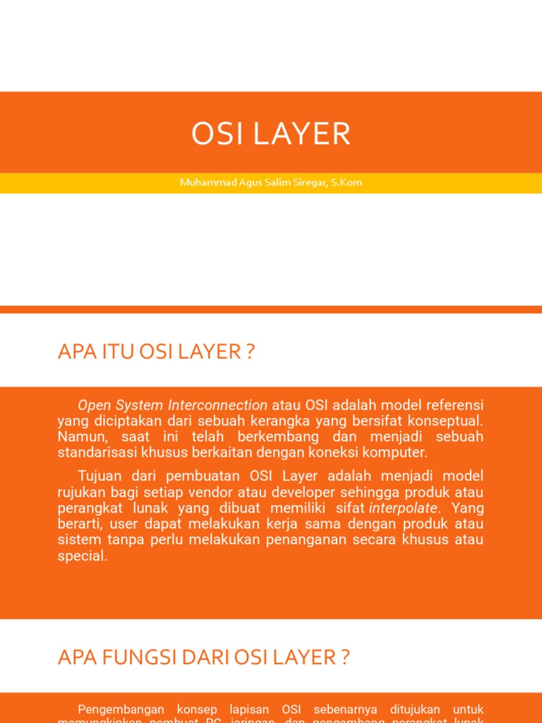 Osi Layer | PDF