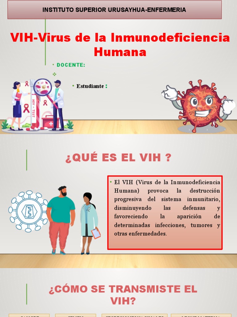 VIH-Virus de La Inmunodeficiencia Humana: Instituto Superior Urusayhua-Enfermeria | PDF | VIH ...
