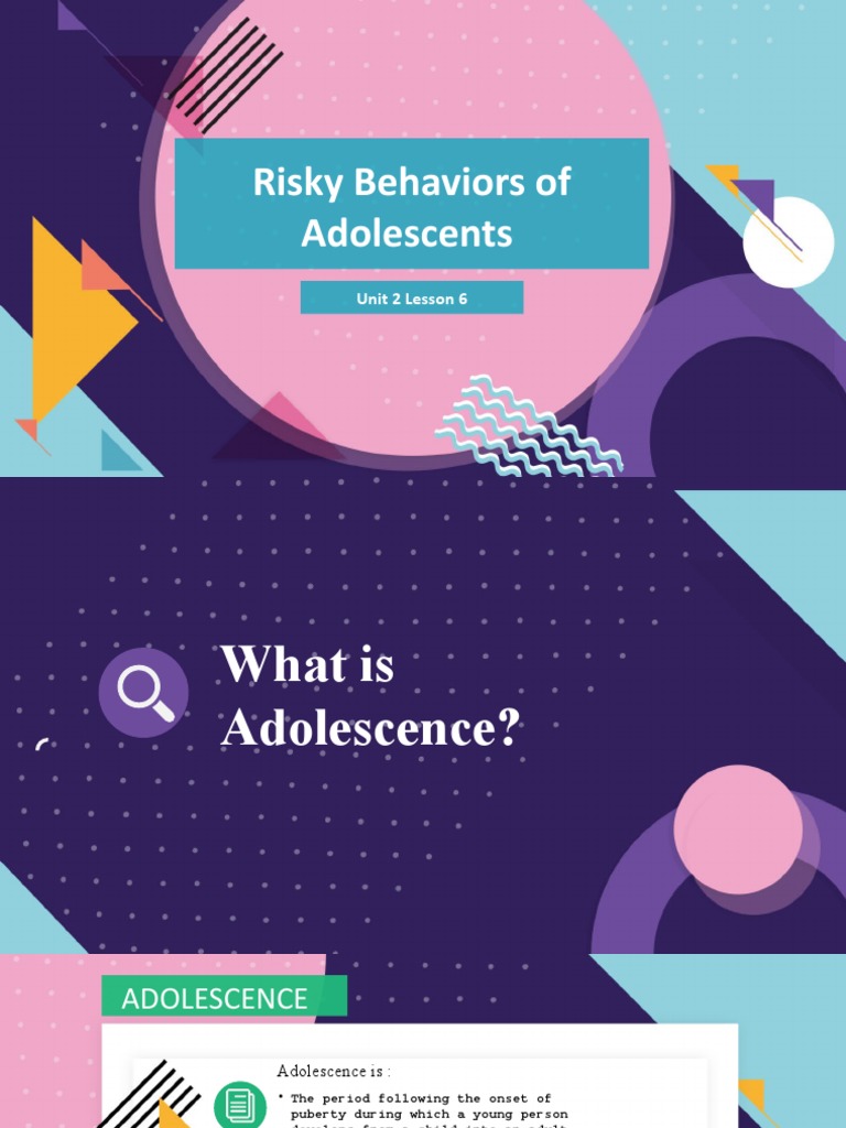 Risky Behaviors of Adolescence - Gender and Society | PDF | Adolescence ...