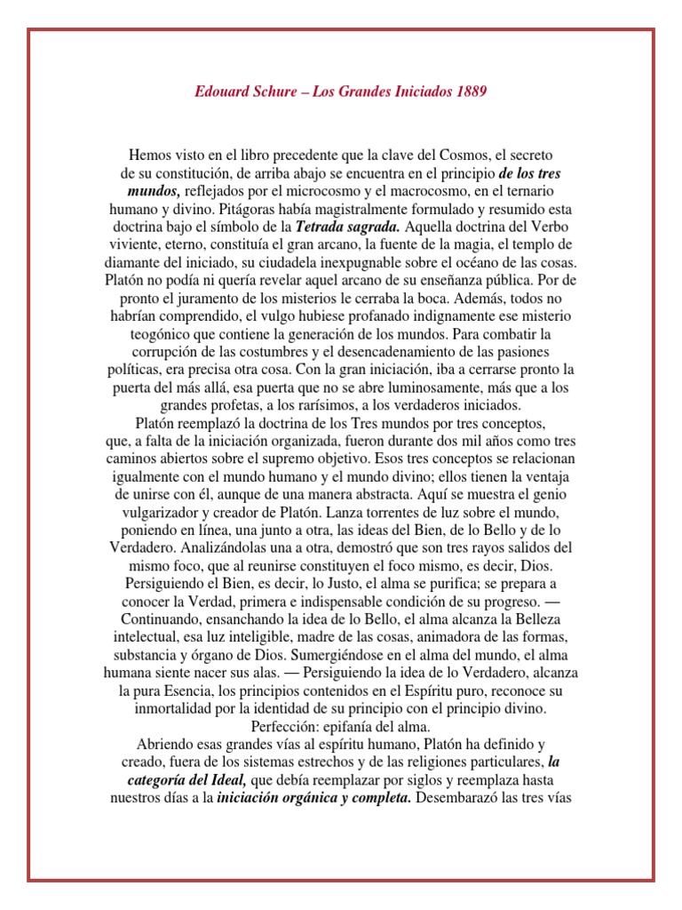 Edouard Schure 1889 | PDF | Platón | Alma