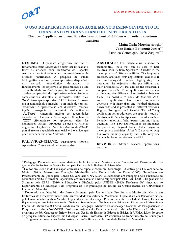 Cgoulart, 3#46088-Aplicativos para Crianças Autistas-Formatado | PDF ...