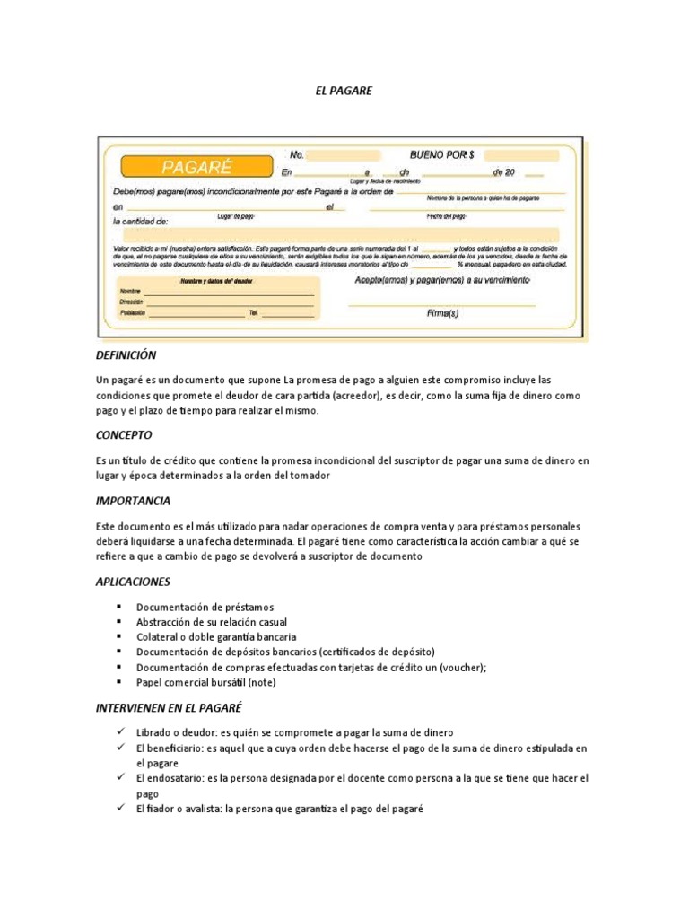 El Pagare | PDF