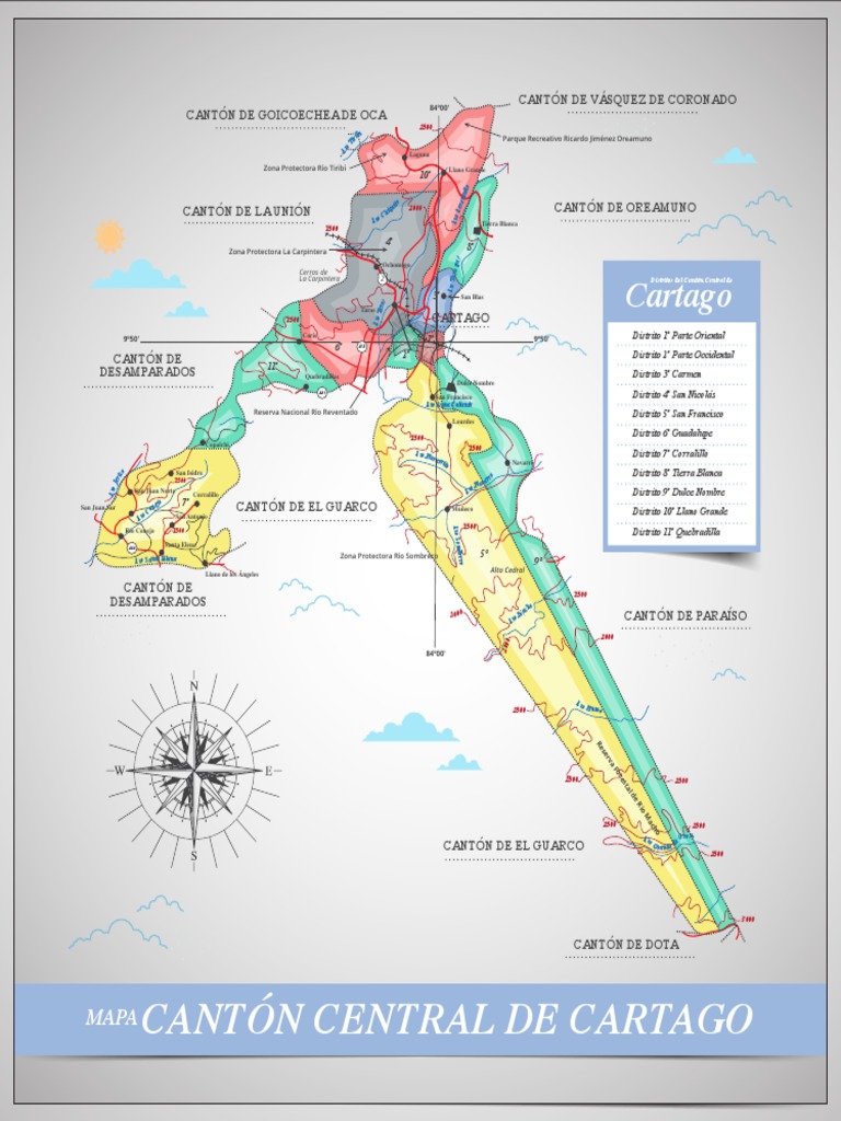 Mapa de Distritos en Cartago | PDF