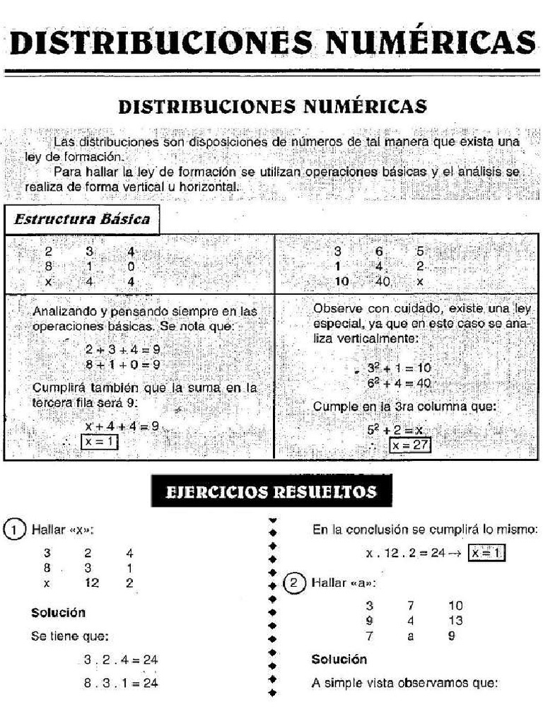 Distribuciones Numericas 01 | PDF