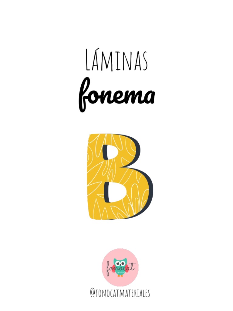 Láminas Fonema B | PDF