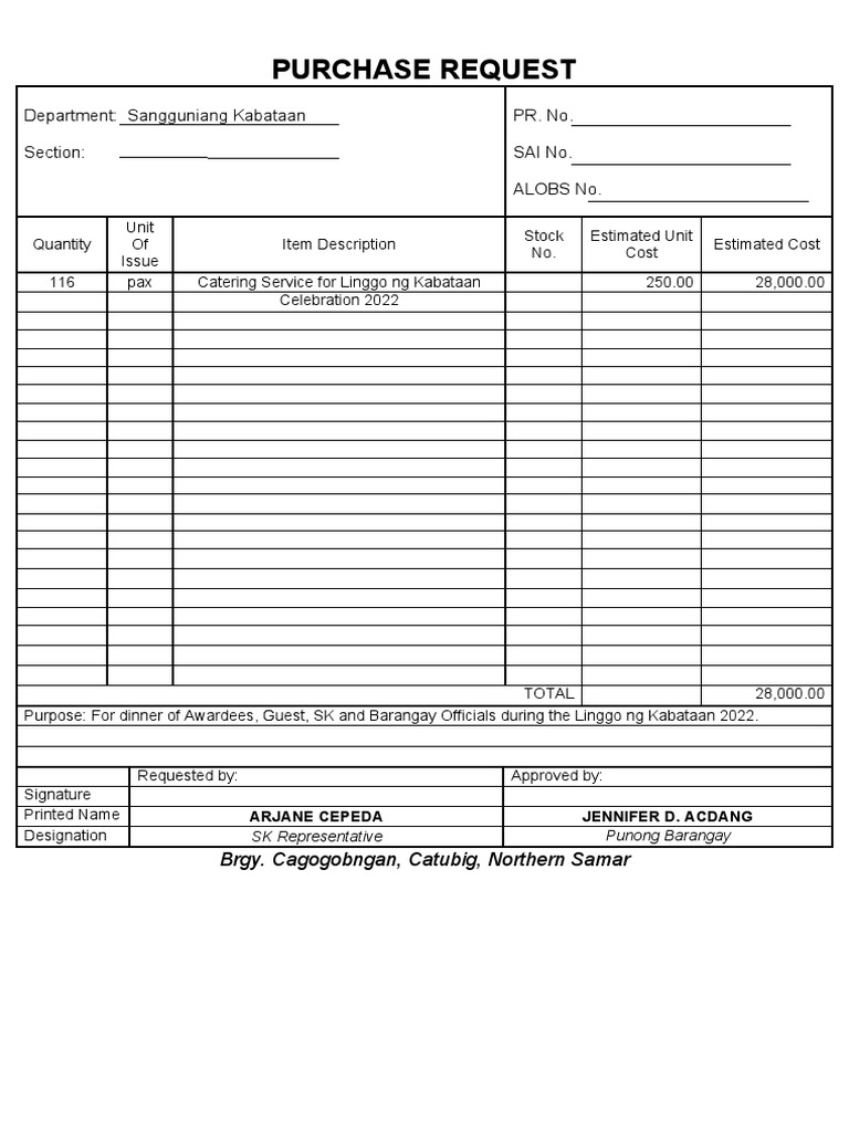 Purchase Request | PDF Purchase Request | PDF