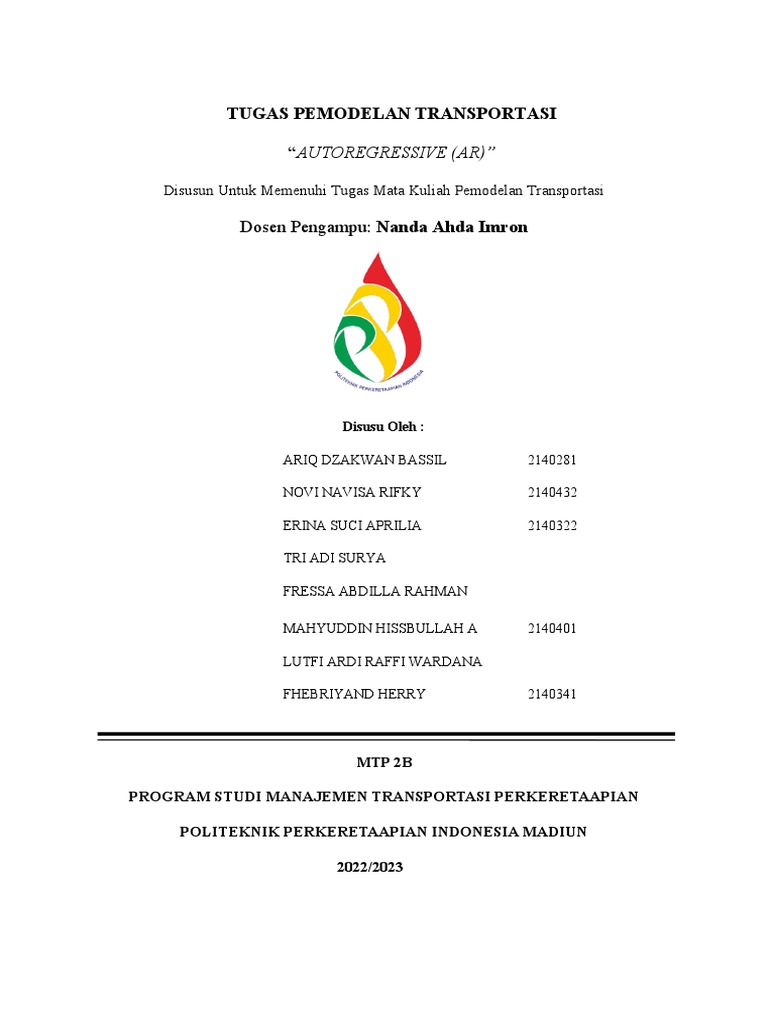 Laporan Analisis Autoregressive Arima Arma Ar Ma Sarima Pdf