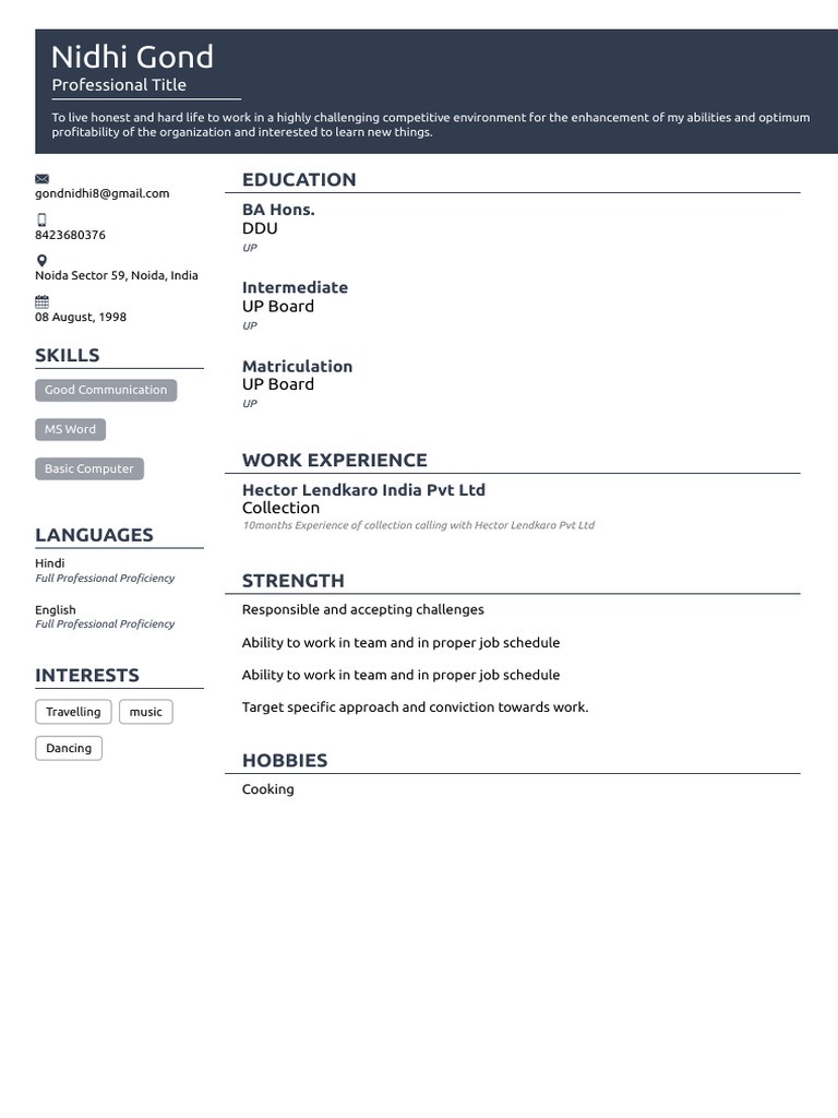 Nidhi's Resume (2) | PDF