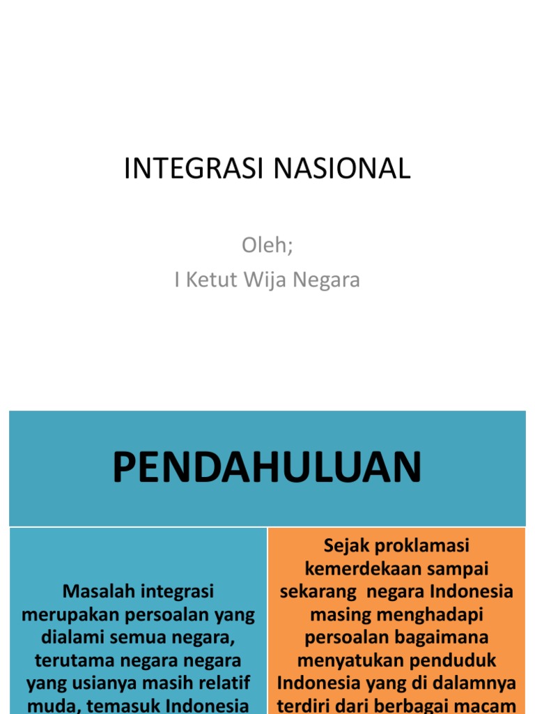 Integrasi Nasional | PDF