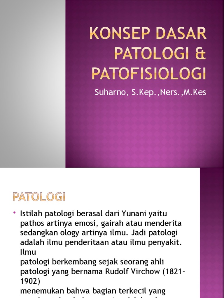 Konsep Dasar Patologi Dan Patofisiologi | PDF