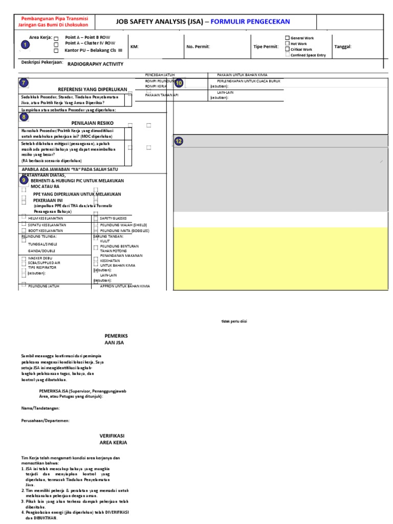 JSA Untuk Radiography | PDF