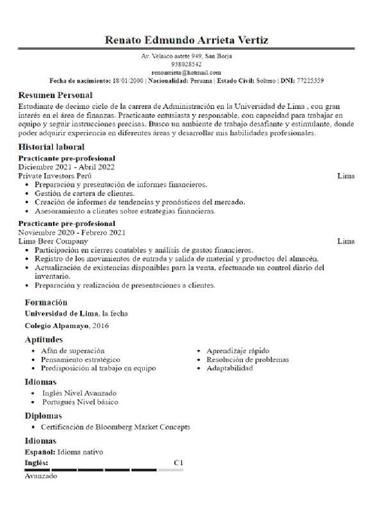 Cv. Renato | PDF