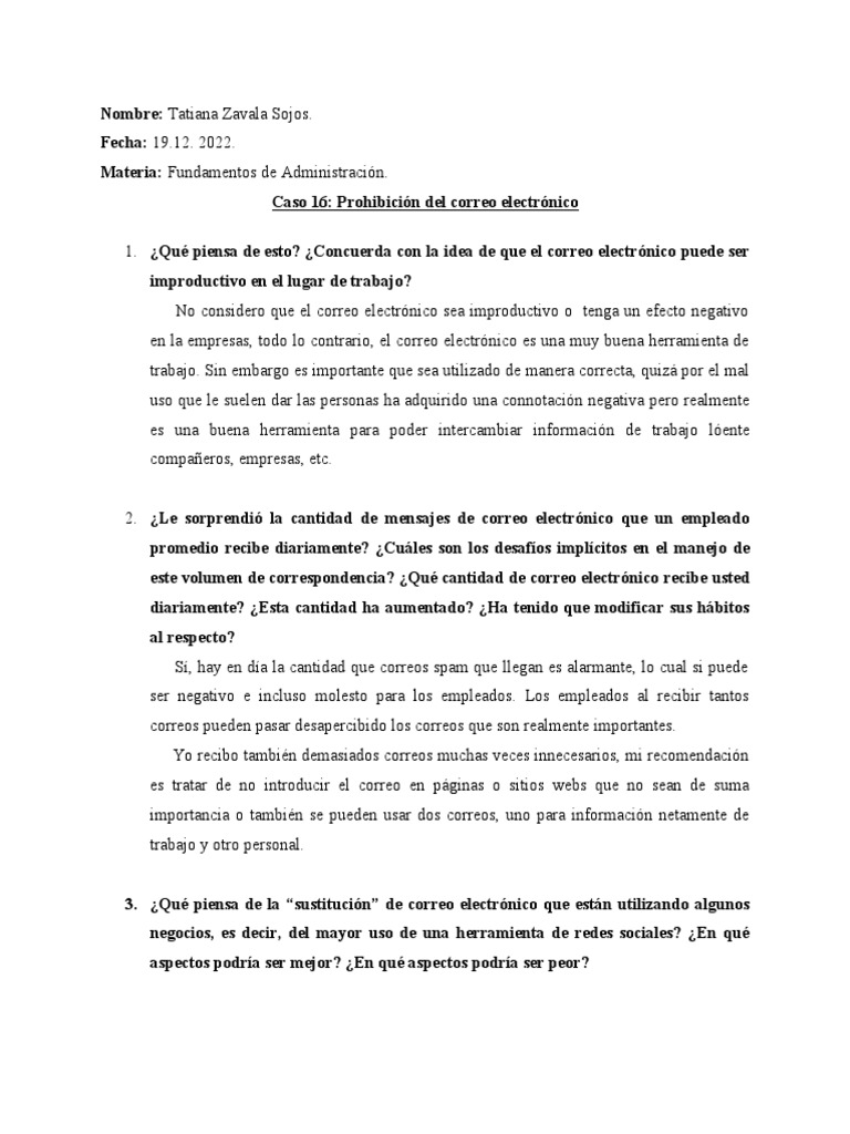 Caso 16 | PDF | Spamming | Correo