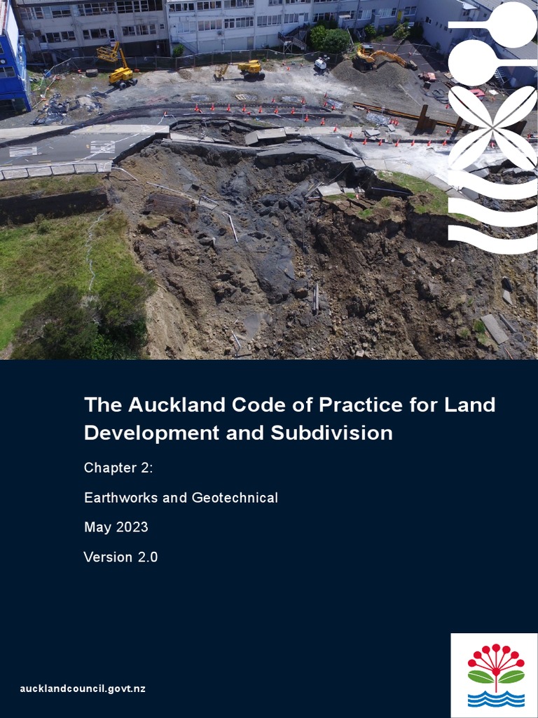 Auckland Earthworks and Geotechnical Code of Practice Version 2 | PDF | Risk | Geotechnical ...