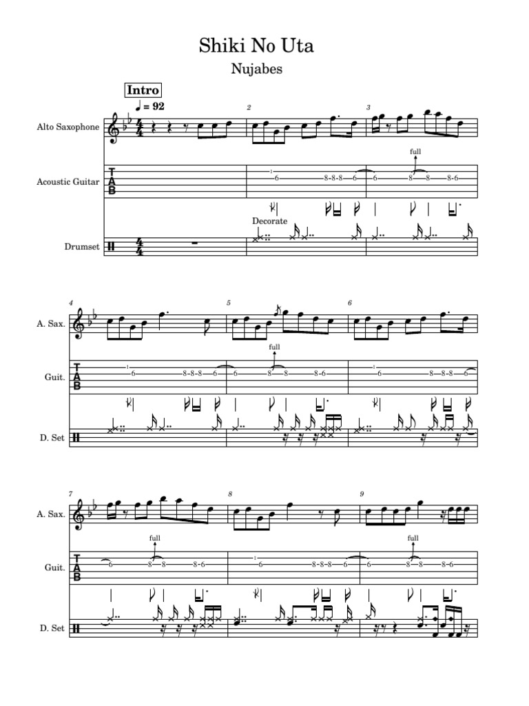 Shiki No Uta Nujabes Shiki No Uta Me Sathu and Backing Evan | PDF ...