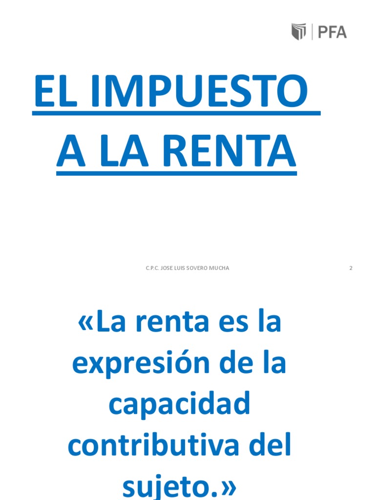 Principios Jurisdiccionales en La Ley Del Impuesto A La Renta | PDF | Impuesto sobre la renta ...