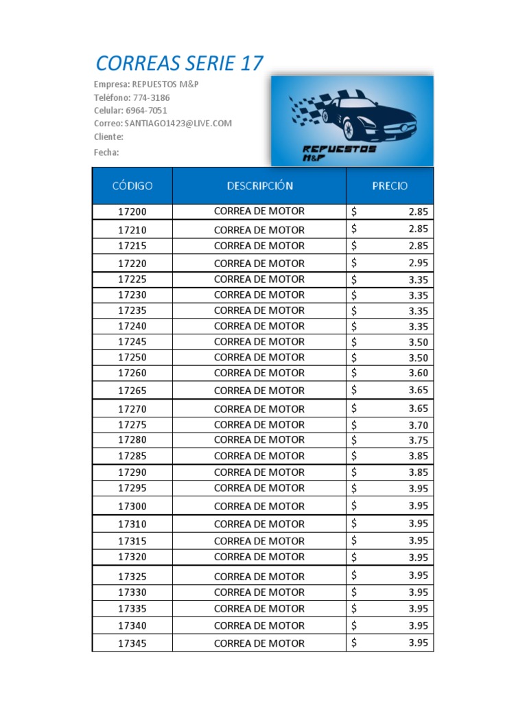 Correas Serie 17 | PDF