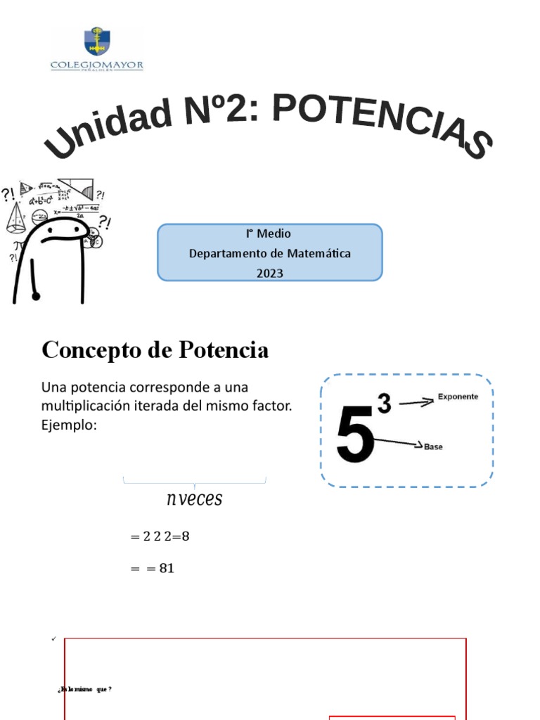 PPT Nº2. Potencias | PDF | Exponenciación | Multiplicación