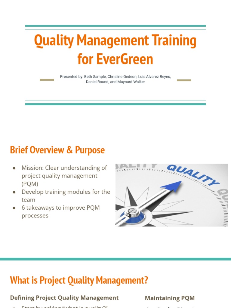 PMG 422 Milestone 3 | PDF | Quality Assurance | Quality Management
