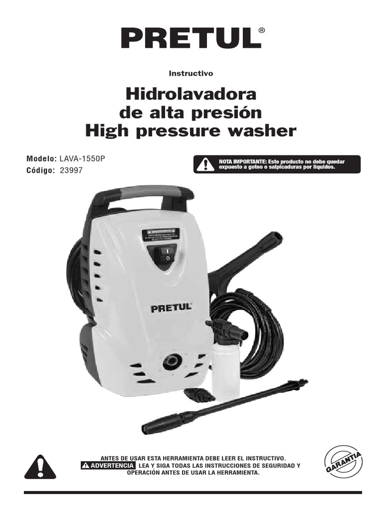 Manual Hidrolavadora | PDF | Enchufes y tomas de corriente alterna | Agua