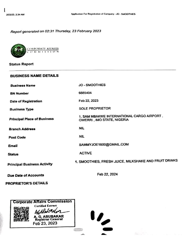 Documents For Cac | PDF