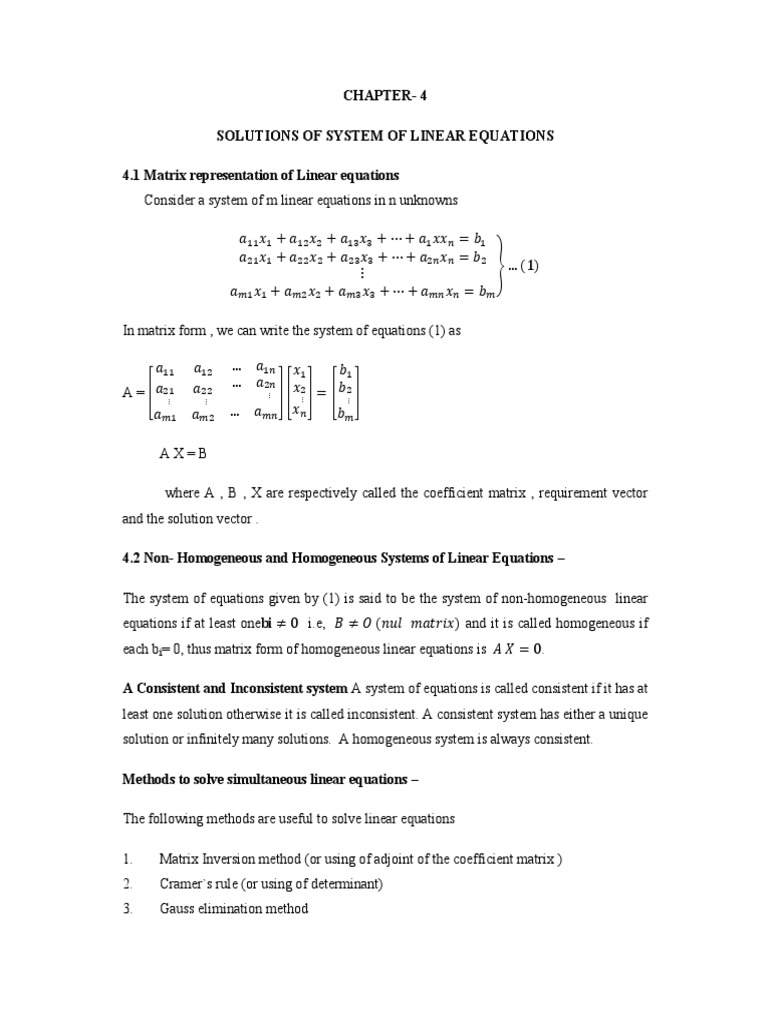Solutions of Systems | PDF | System Of Linear Equations | Matrix (Mathematics)
