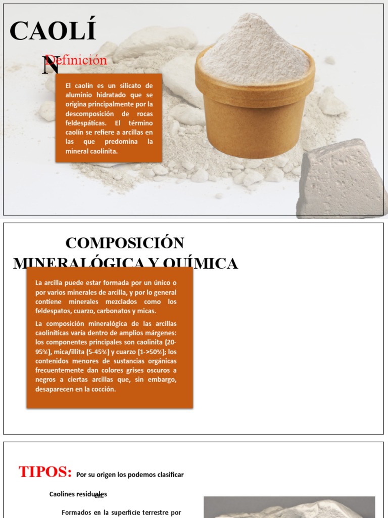 CAOLIN | PDF | Minerales | Arcilla