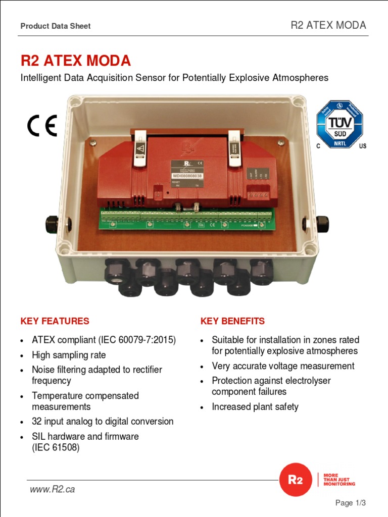 MKD0074 - 1V0 ATEX MODA Datasheet | PDF | Analog To Digital Converter | Sampling (Signal Processing)