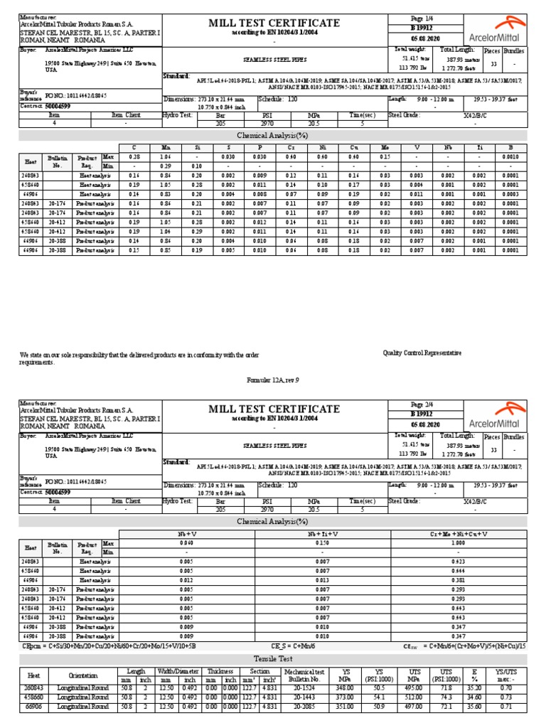 Sample MILL - AME19912-21 | PDF | Pipe (Fluid Conveyance) | Mechanical Engineering