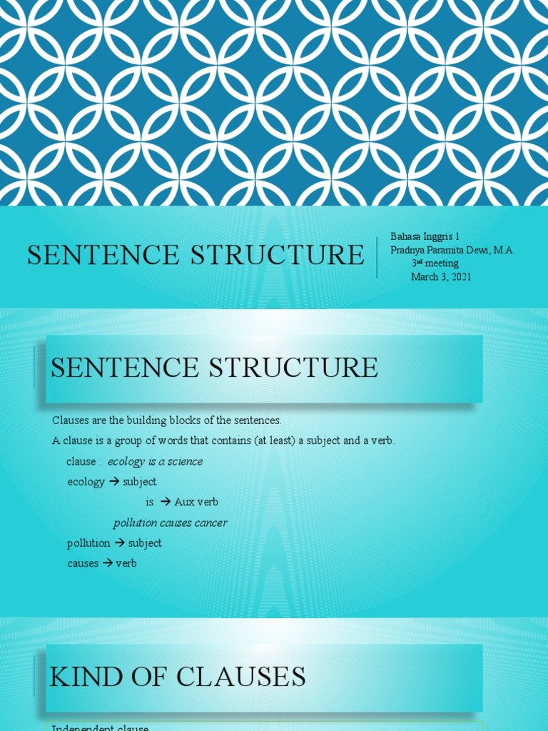 Sentence Structure | PDF | Linguistics | Grammar