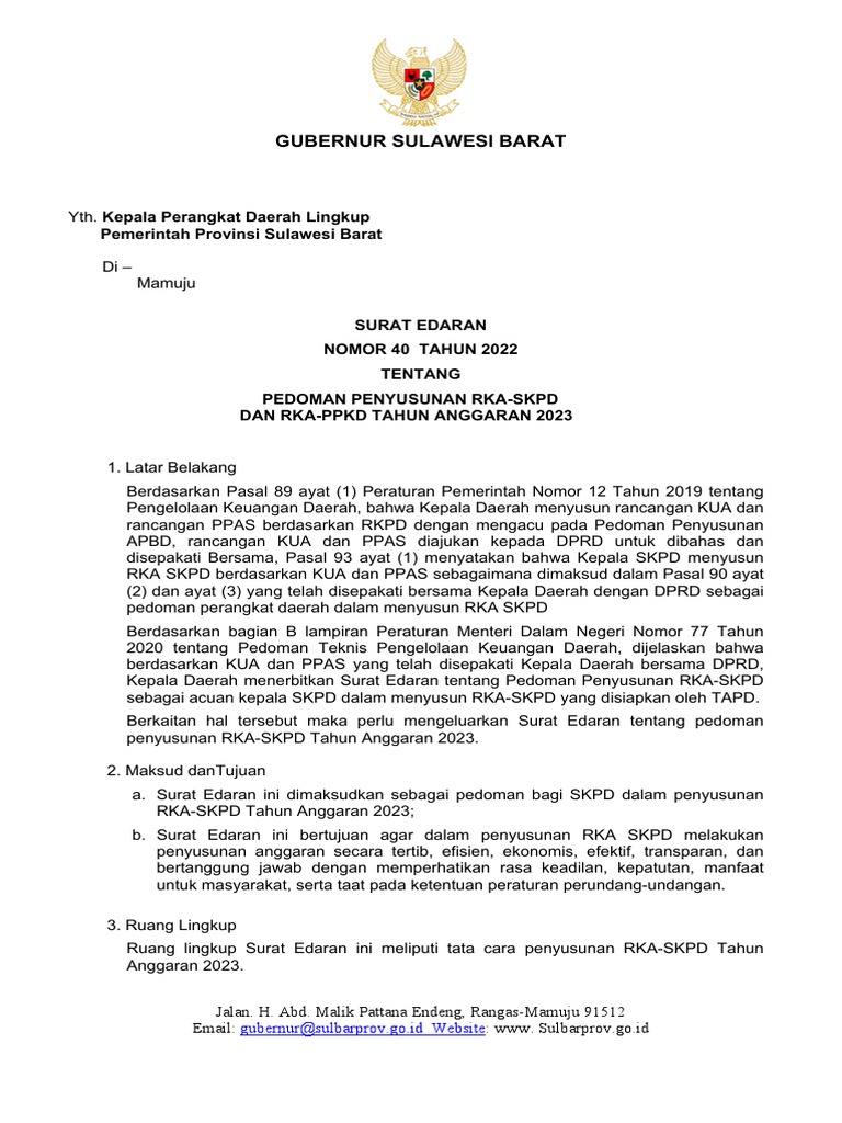 Surat Edaran Gub 2023 | PDF