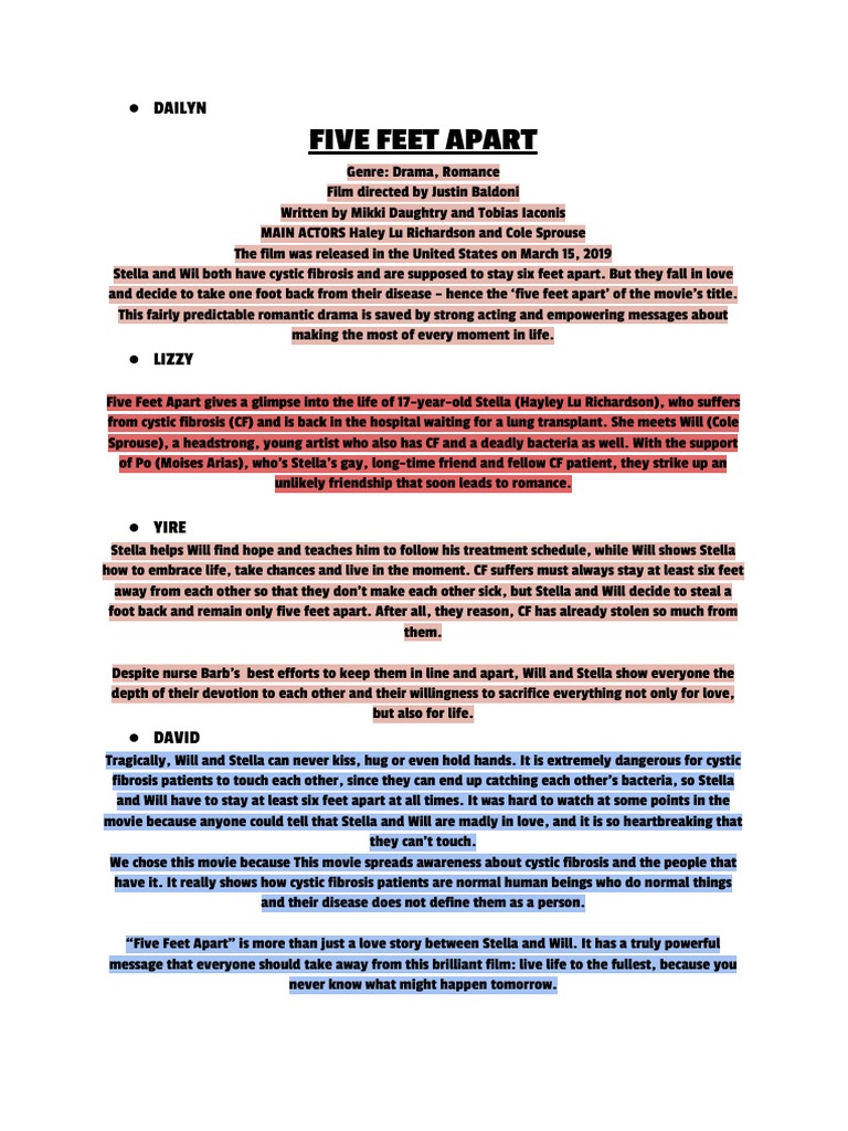 Five Feet Apart | PDF