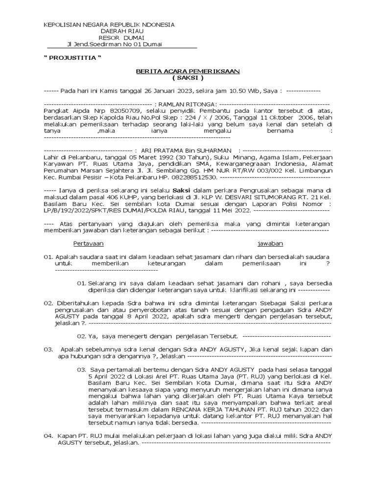 Bap Ari Pt. Ruj | PDF