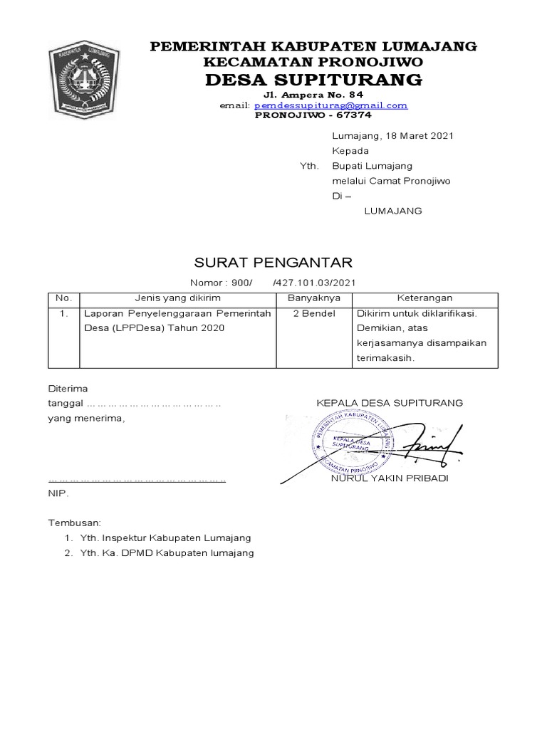 SURAT PENGANTAR | PDF