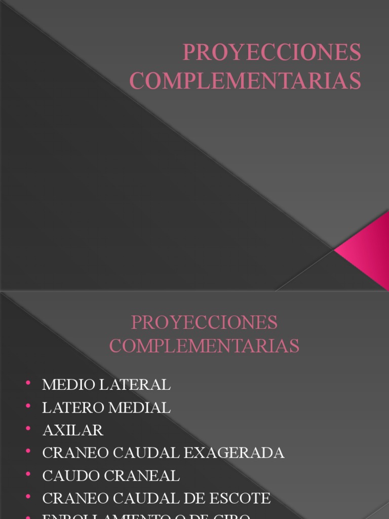 Proyecciones Complementarias | PDF | Pecho