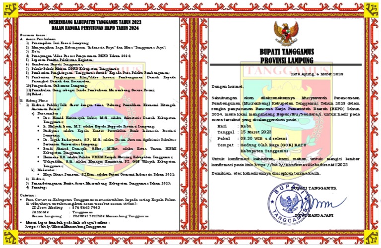 Undangan Musrenbang 2023 OK | PDF