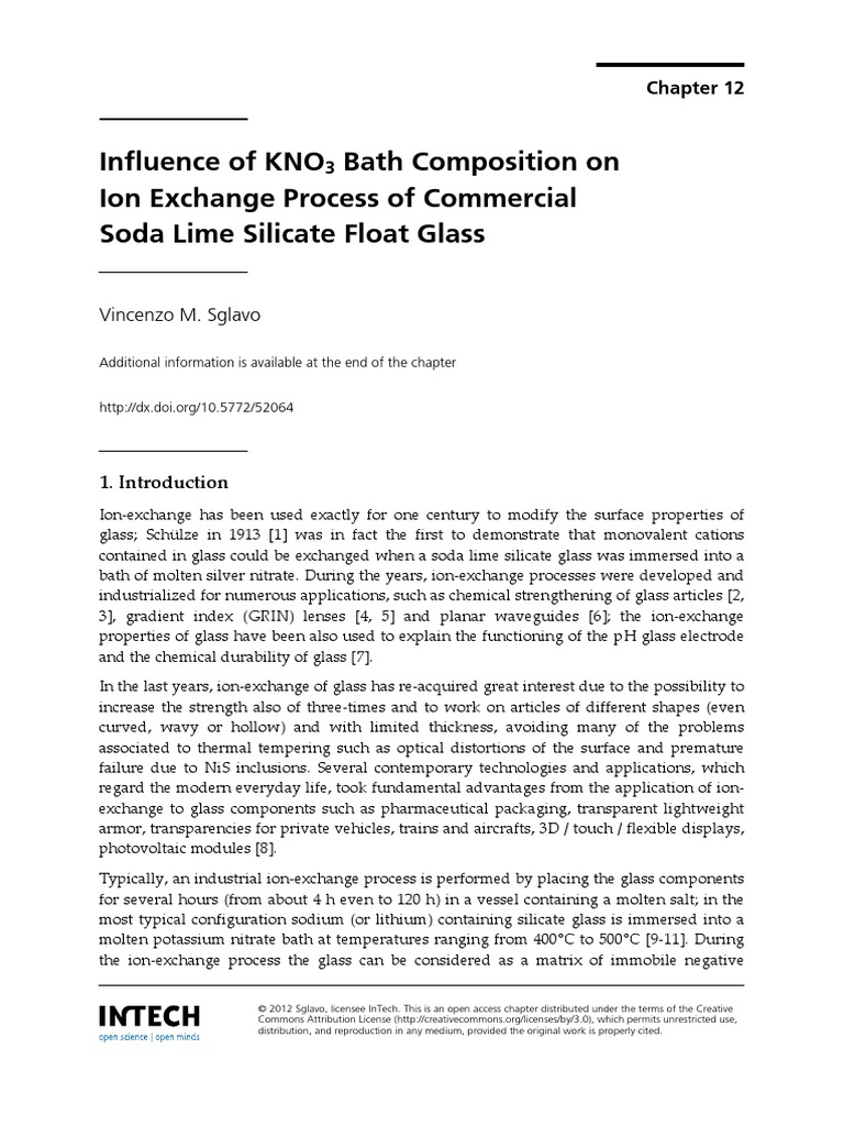 KNO3 Bath Effects on Glass Ion Exchange | PDF | Glasses | Strength Of ...
