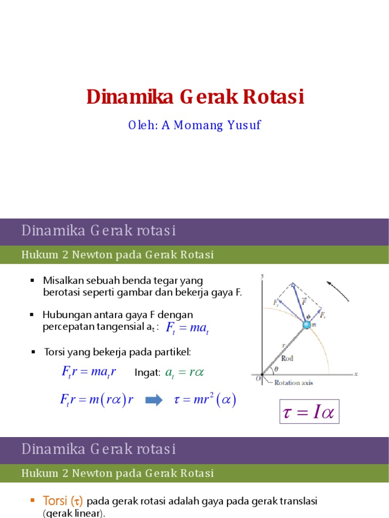 Hukum Newton II dalam Gerak Rotasi | PDF