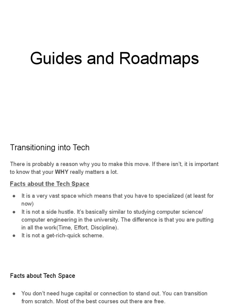 Guides and Roadmaps | PDF | Java Script | World Wide Web