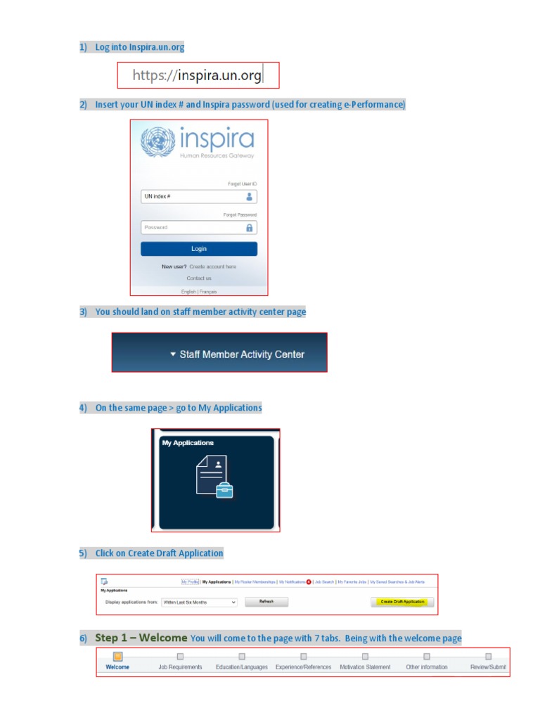 How To Create Draft Application in Inspira - For Internal | PDF ...