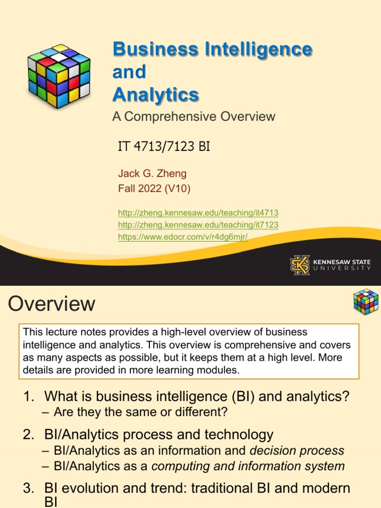 BI Analytics Overview | PDF | Business Intelligence | Analytics