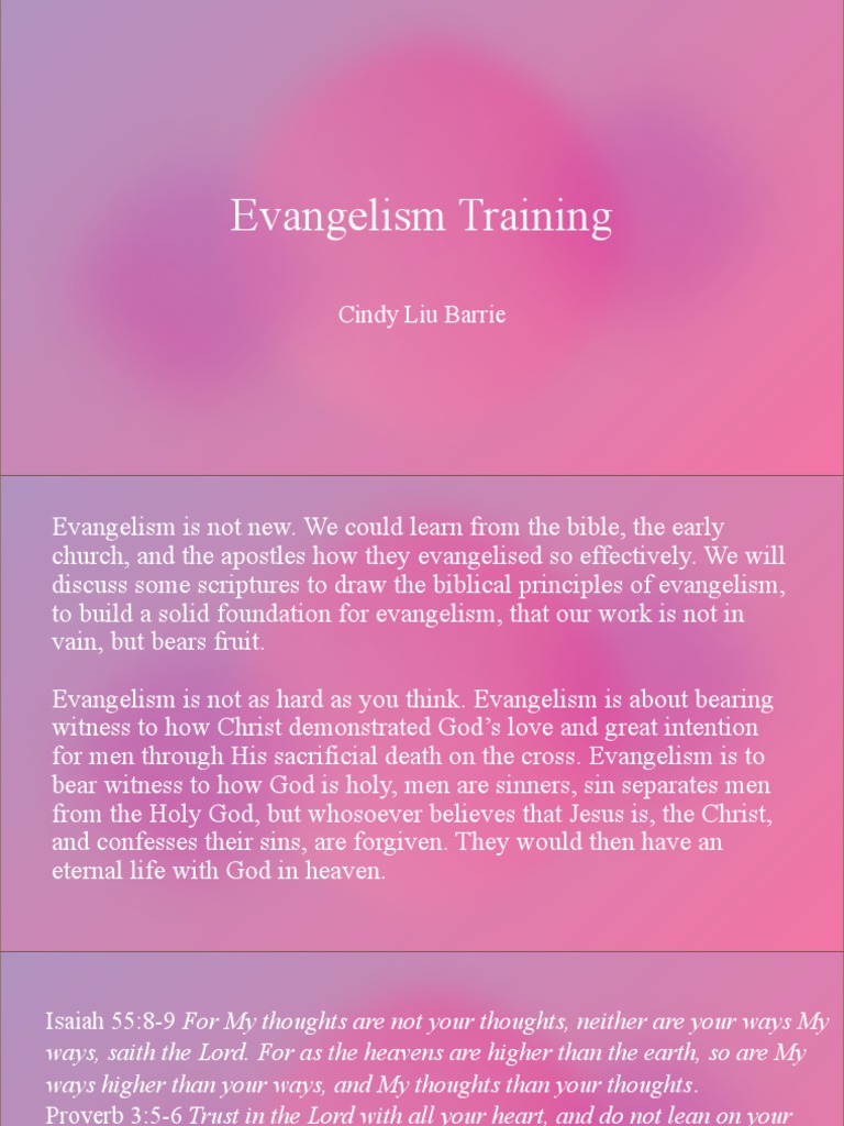Evangelism Training PRESENTATION | PDF | Jesus | Paul The Apostle