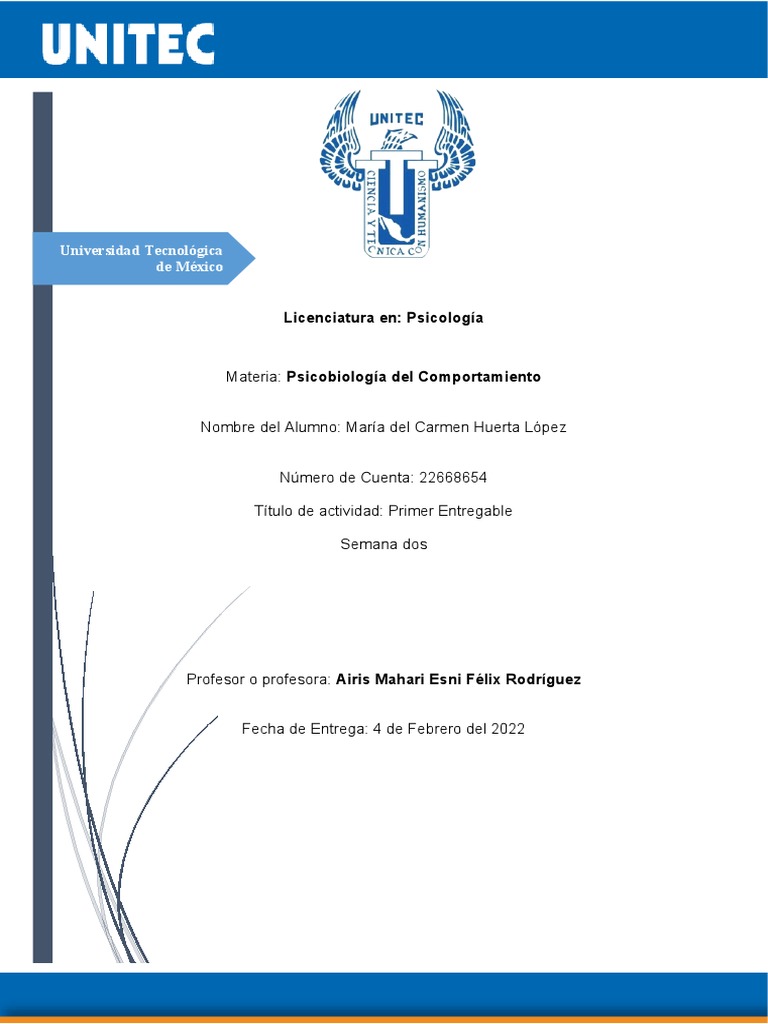 ENTREGABLE 1 Final | PDF | Neurociencia